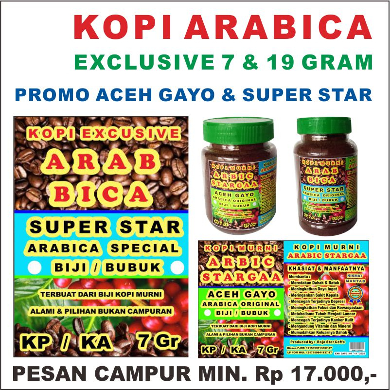 Jual KOPI EXCLUSIVE ARABICA SUPER STAR PROMO KOPI ARAB BICA SPECIAL ...
