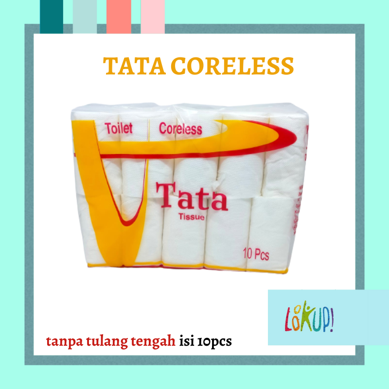Jual Tisu Tissue Tata Coreless isi 10 roll / Tissue Toilet coreless ...