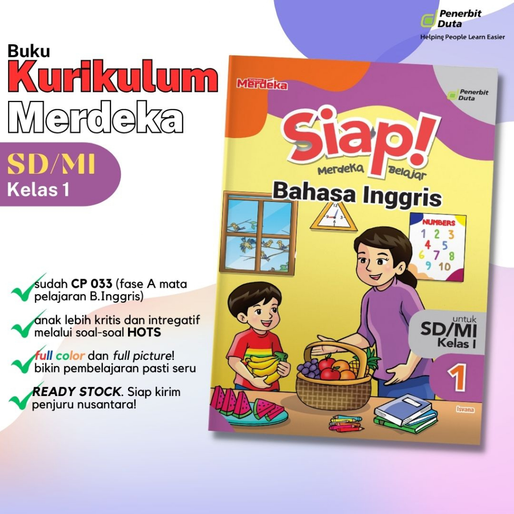 Jual Siap Merdeka Belajar Bahasa Inggris SD/MI Kelas 1 Kurikulum Merdeka | Shopee Indonesia