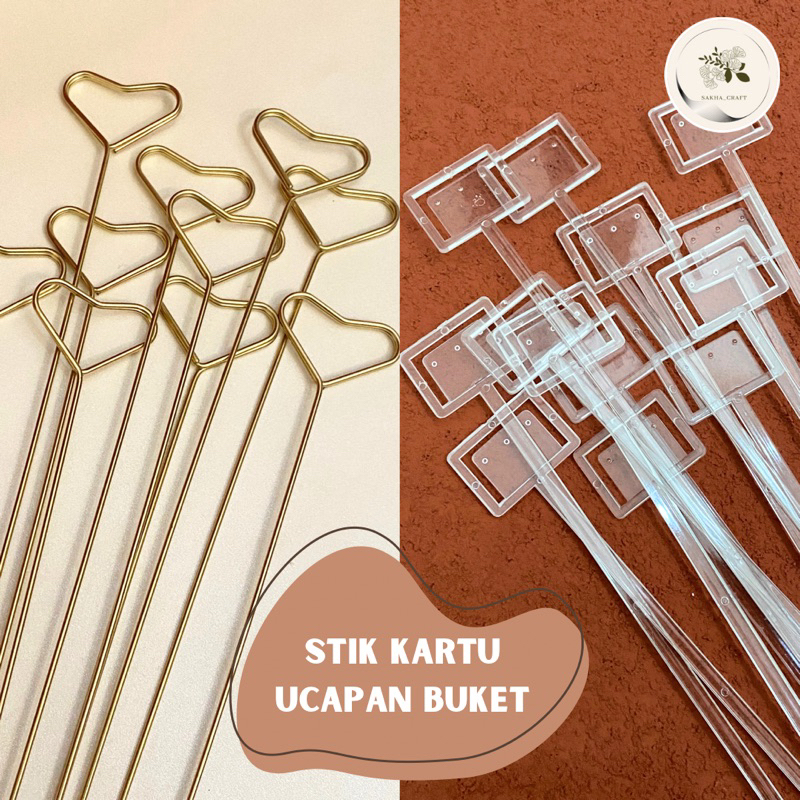 Jual (ECER) STIK KARTU UCAPAN BUKET BUNGA | Shopee Indonesia