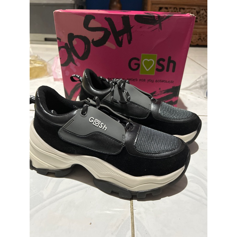 Jual READY SEPATU GOSH ART 787 BLACK size 37 | Shopee Indonesia