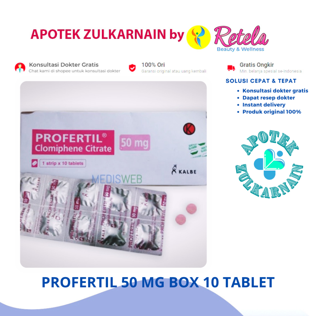 Jual Profertil 50Mg 1 Strip 10 Tablet | Shopee Indonesia