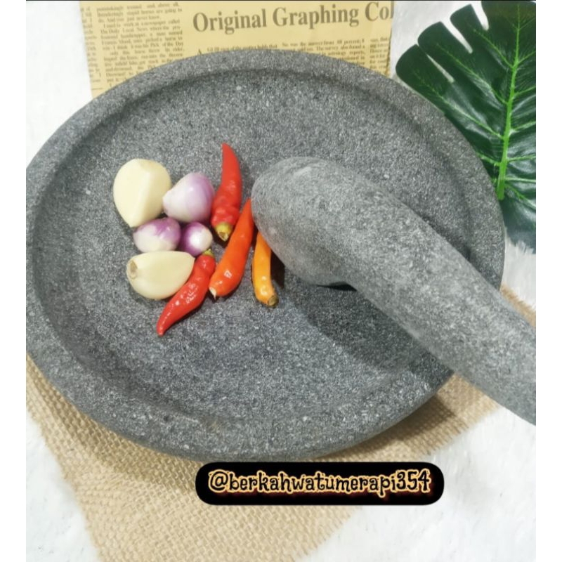 Jual cobek batu free ulekan | Shopee Indonesia