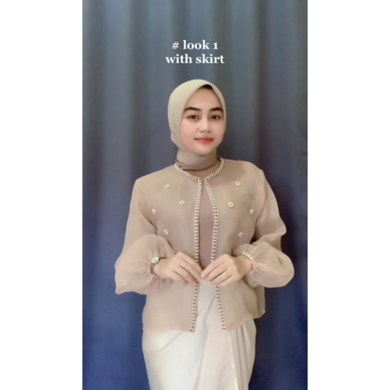 Jual Outer Organza Premium/Baju Atasan Wanita/Baju Pesta | Shopee Indonesia