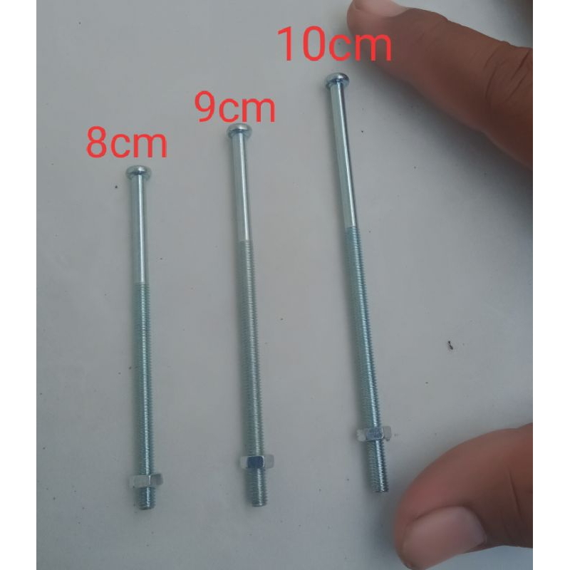 Jual baut M4 x 80 .90.100 mm/ 4mm x 8cm.9cm.10cm + mur | Shopee Indonesia