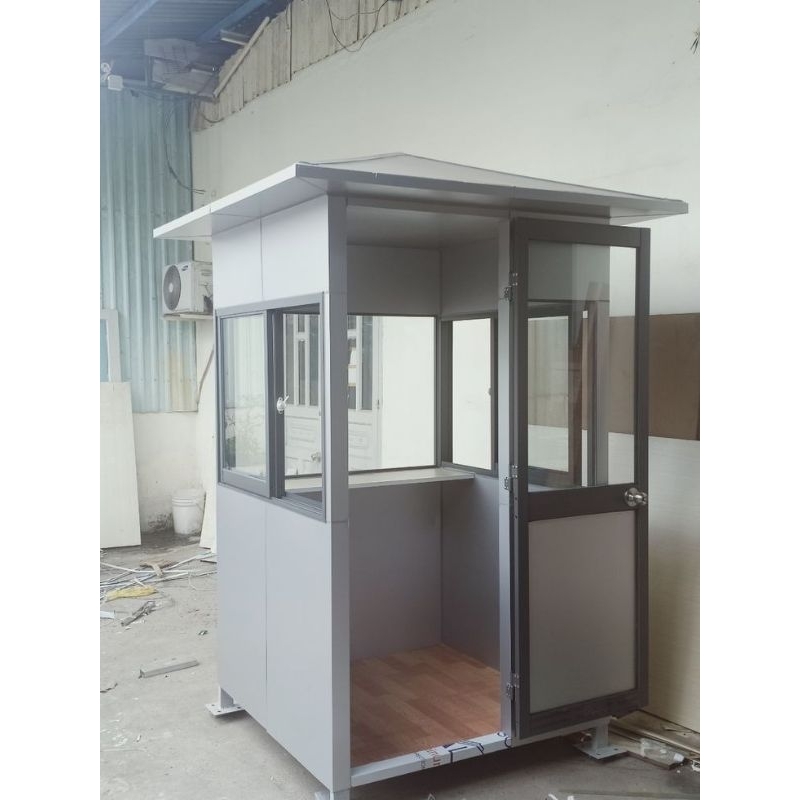 Jual pos satpam, security booth, booth portable, pos penjagaan | Shopee ...