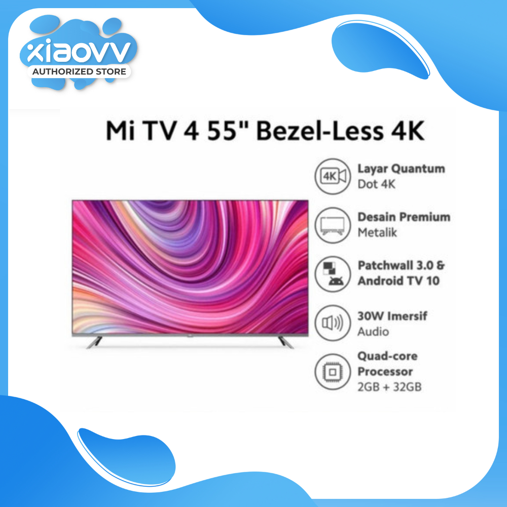 Jual Mi TV 4 55 4K Bezel-less Bezelless 55 Inch 4K Smart TV - Ex ...