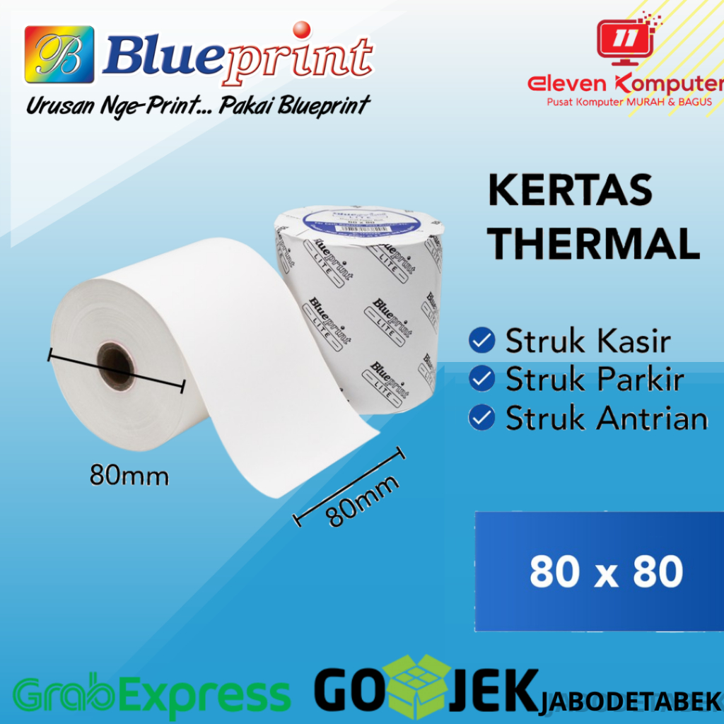 Jual Blueprint Kertas Thermal Coreless 80x80 mm | Shopee Indonesia