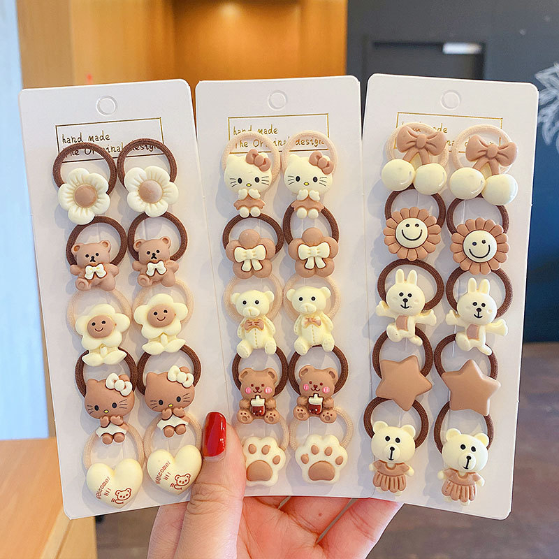 Jual ED - 10PCS / SET IKAT RAMBUT ANAK KOREA KARAKTER IMPORT / IKATAN ...