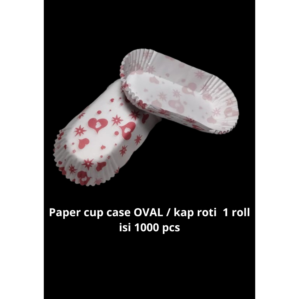 Jual Paper cup case OVAL / kap roti 1 roll isi 1000 pcs | Shopee Indonesia