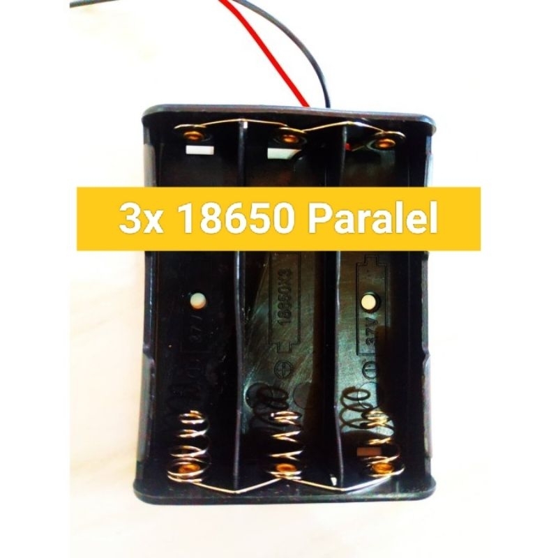 Jual 3x 18650 Paralel Holder 3 x 18650 Casing baterai | Shopee Indonesia