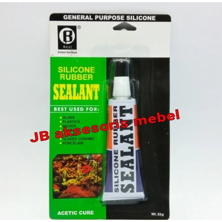 Jual LEM KACA SILIKON CLEAR 35 gr BEST / SEALANT RUBBER TUBE KARET ...