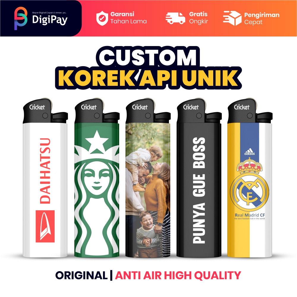 Jual Korek Api Unik Custom Cricket Mancis Termurah Gambar Foto Sendiri ...
