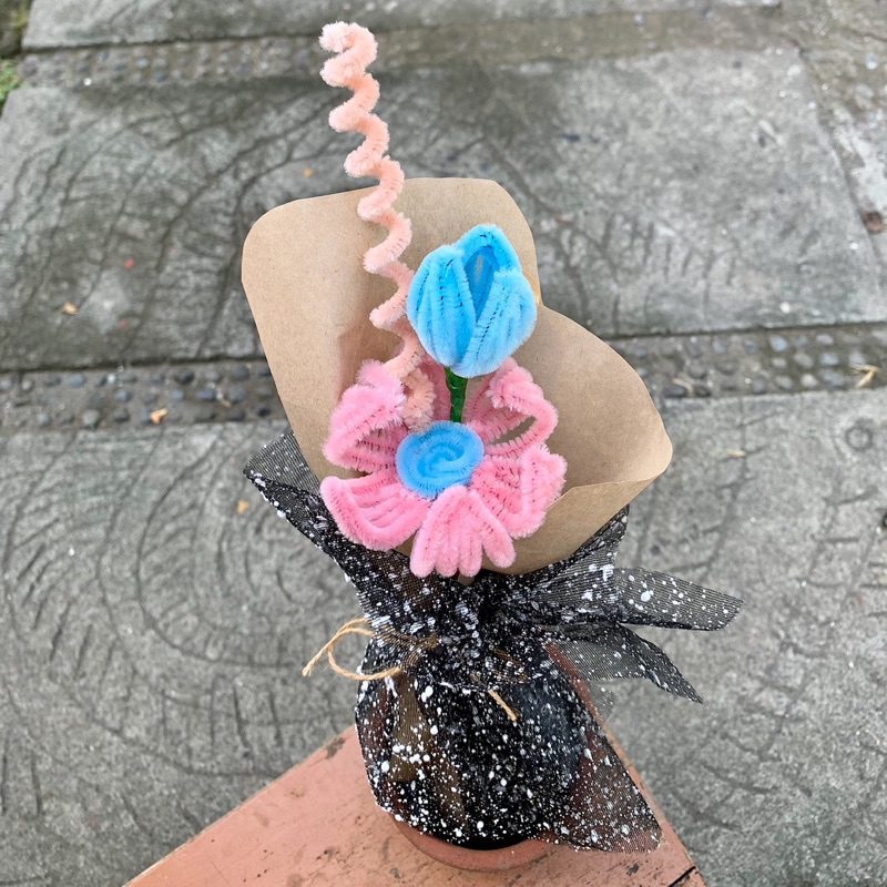 Jual Poeny Mini Bouquet (pipe cleaner/kawat bulu buket) | Shopee Indonesia