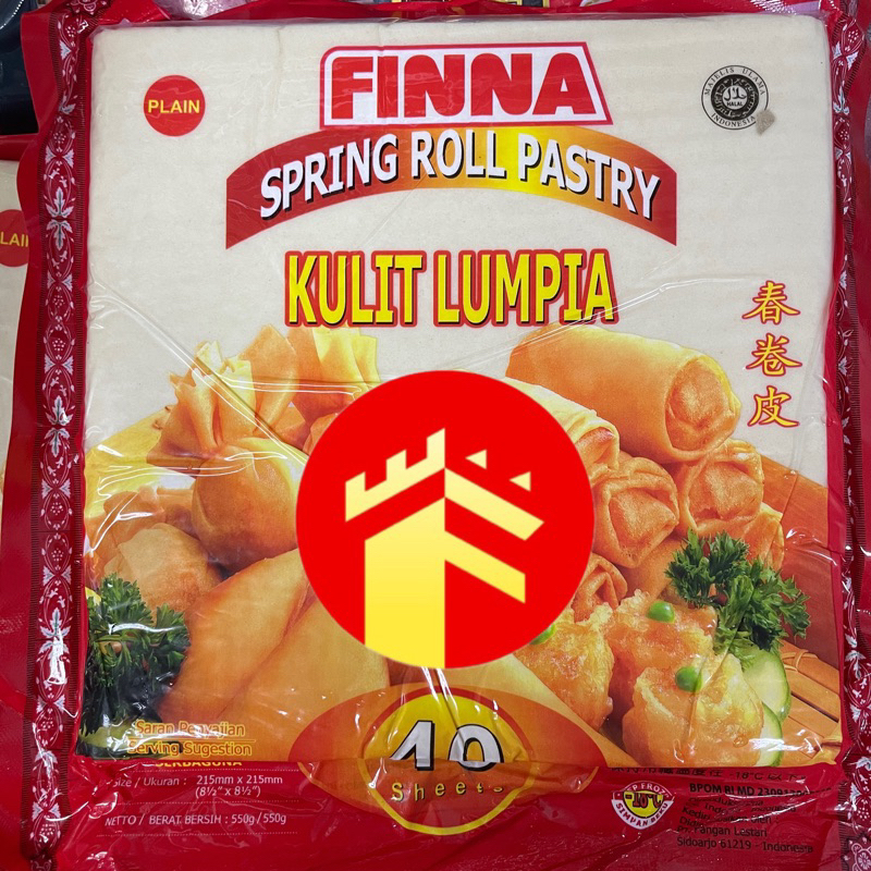 Jual FINNA KULIT LUMPIA BESAR ISI 40 SPRING ROLL PASTRY 215 x 215 MM ...