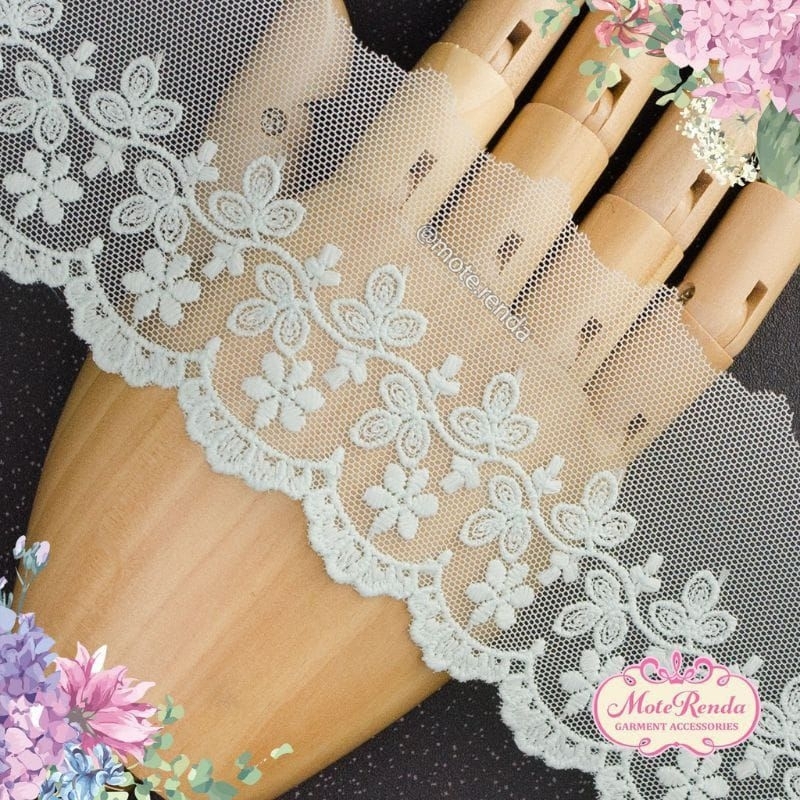 Jual RENDA TILE BORDIR LEBAR 4,5CM HARGA PER METER | Shopee Indonesia