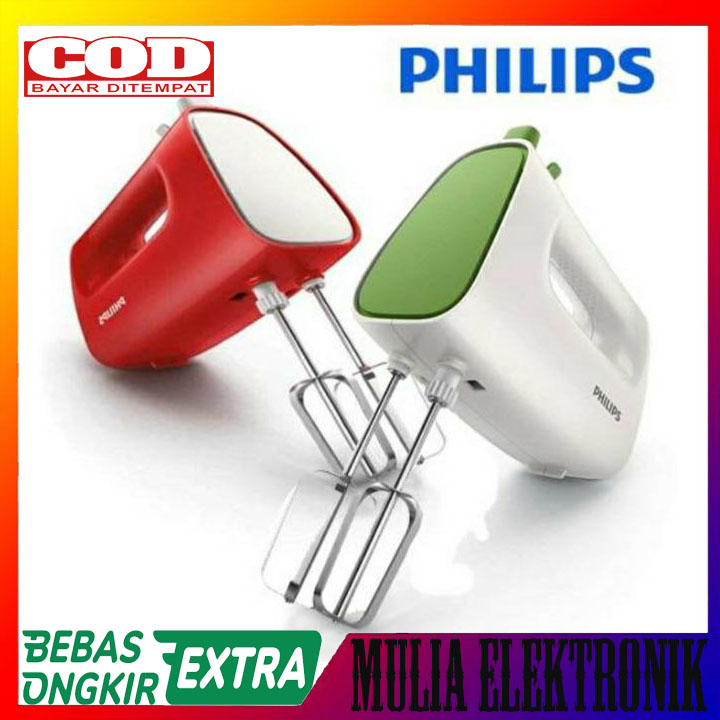 Jual Hand Mixer Philips HR-1552 (Merah, Hijau, Abu-abu) - Merah ...