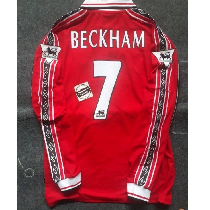 Jual JERSEY MANCHESTER UNITED RETRO TREBLE 1998 1999 LS LONGSLEEVE 98 ...