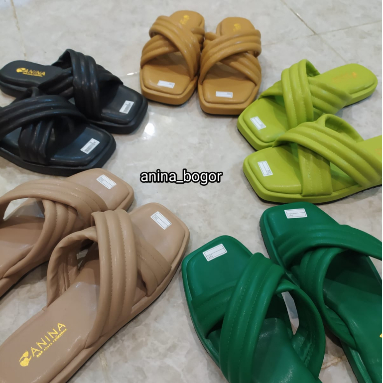 Jual anina sandal selop wanita terbaru super tebal dan empuk/sandal ...