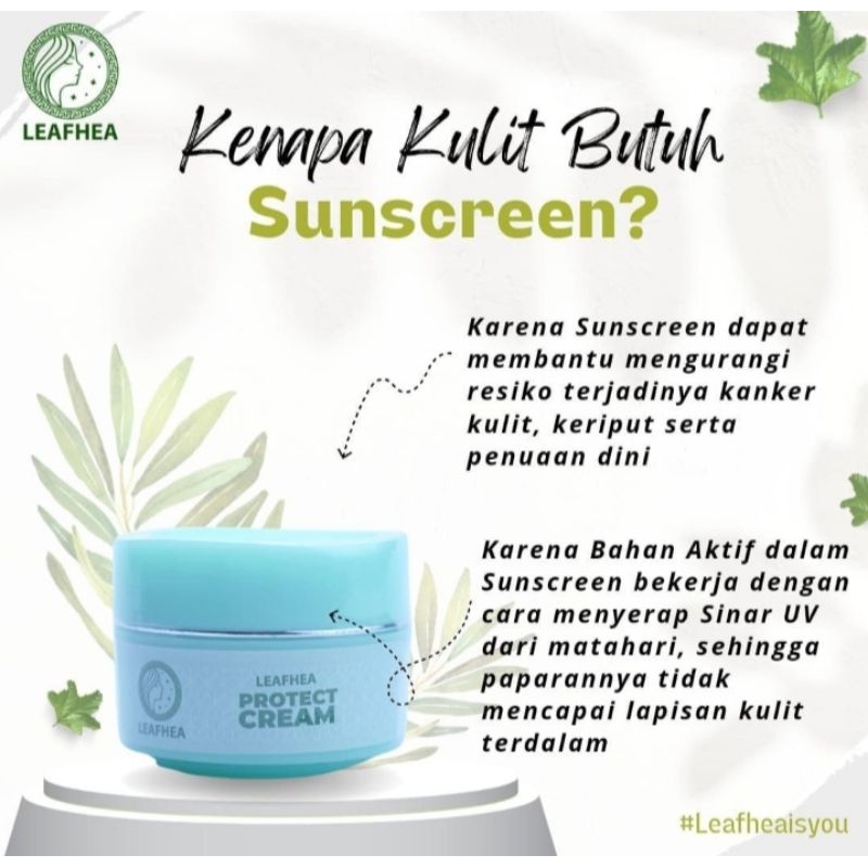 Jual PROTECT CREAM SUNCREEN LEAFHEA | Shopee Indonesia