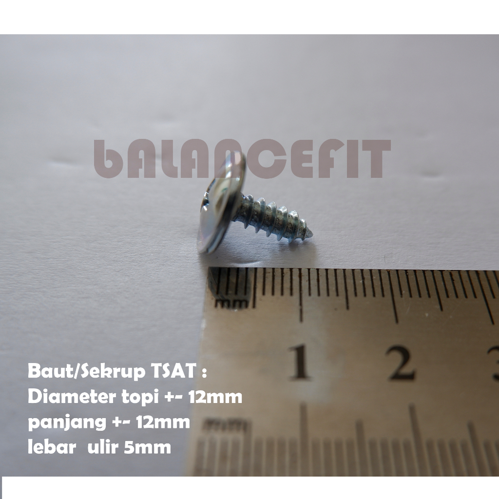 Jual Baut / Sekrup Stainless Steel diameter topi 12mm, panjang 12mm ...