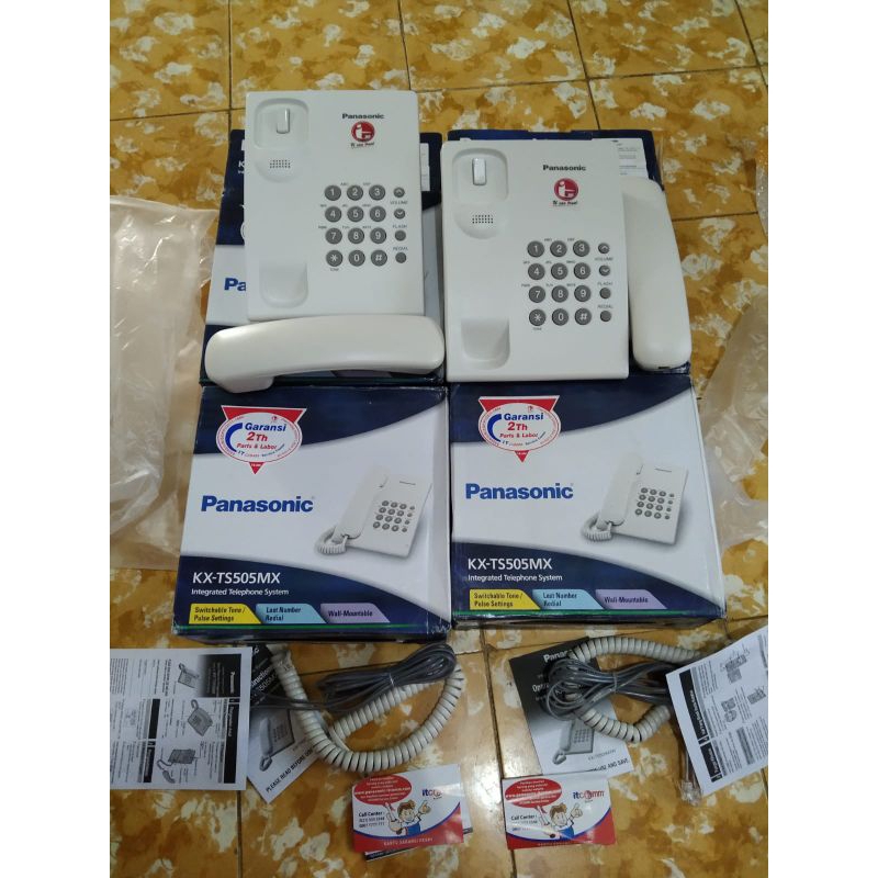 Jual PESAWAT TELEPON RUMAH PANASONIC KX - TS505 NEW PUTIH | Shopee Indonesia