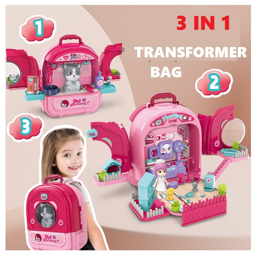 Jual DIY 3in1 MODEL BAG KOPER PET CAT - | PERAN DOKTER HEWAN | MAINAN ...