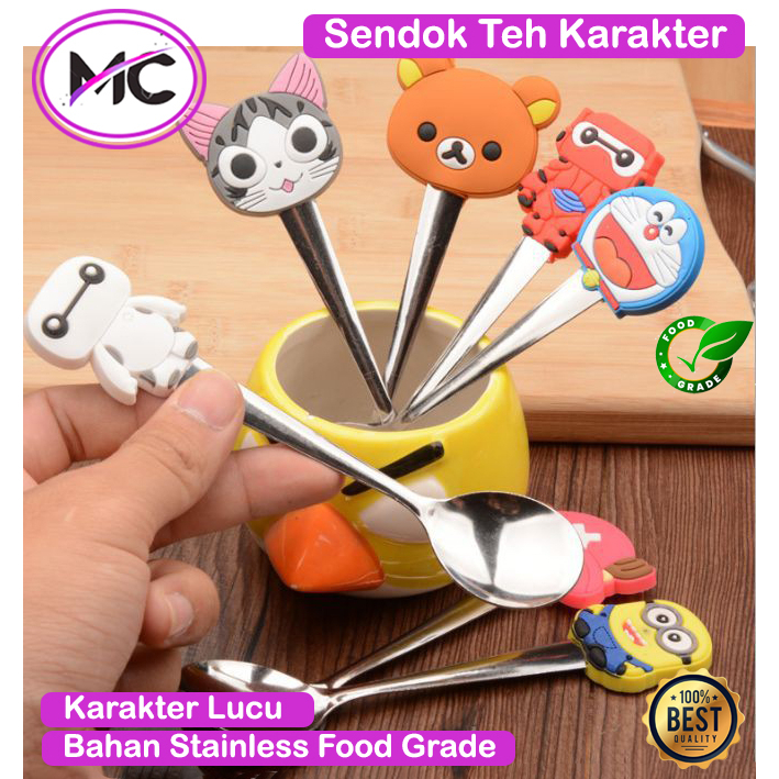Jual Sendok Teh Stainless Steel Tebal Gagang Karakter Animasi Lucu ...