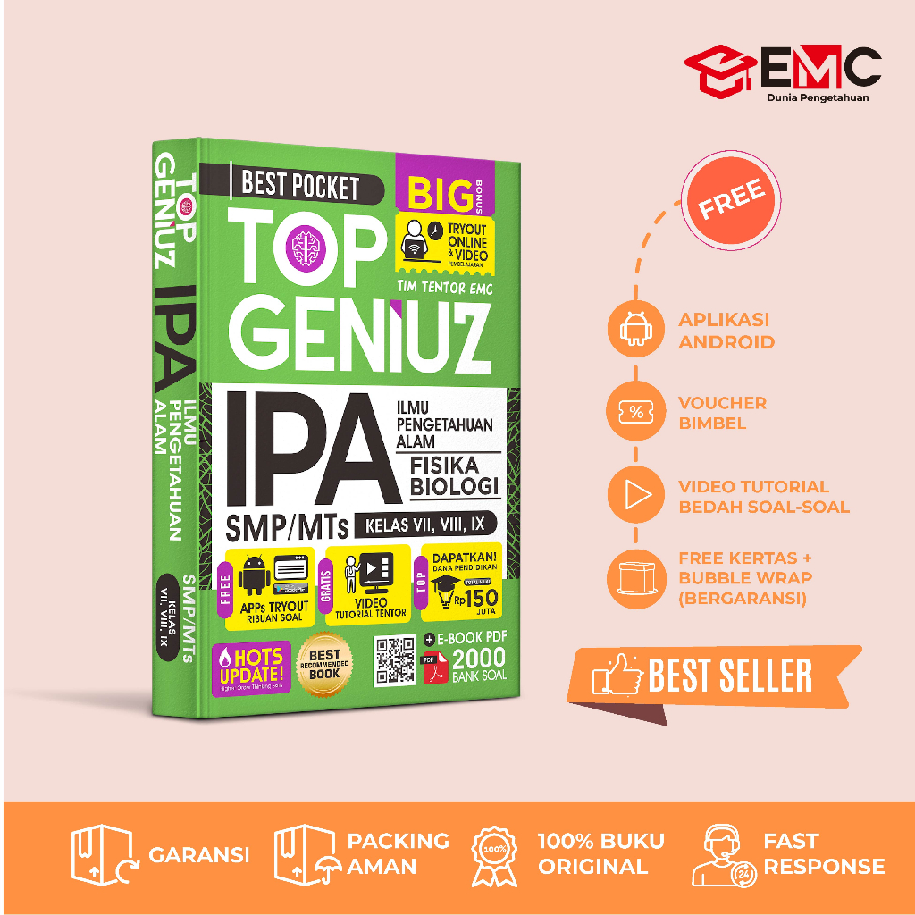 Jual EMC Buku Bank Soal Smp Top Geniuz Ipa Smp | Shopee Indonesia