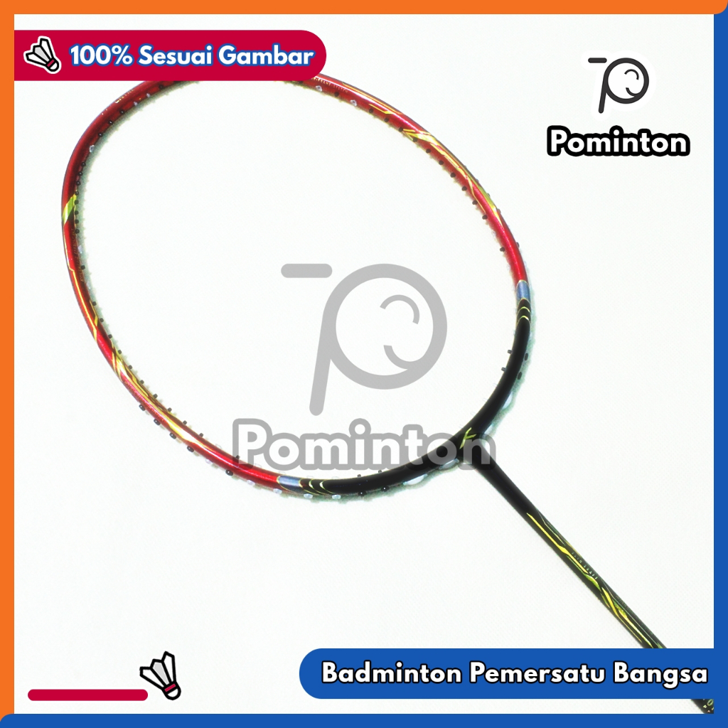 Jual Raket Badminton Hundred Atomic X Black Knight - Merah 100% ...