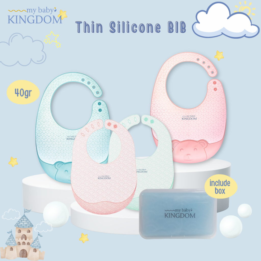 Jual (NEW!!) My Baby Kingdom Silicone BIB UltraThin (box included ...