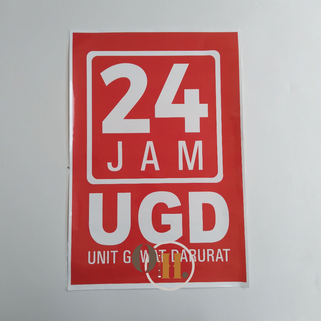 Jual Stiker UGD 24 Jam - Stiker Unit Gawat Darurat - Stiker Vinyl ...