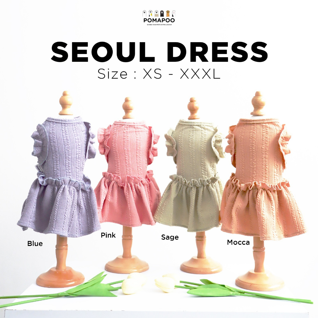 Jual POMAPOO - Baju Kucing dan Baju Anjing Seoul Dress | Shopee Indonesia