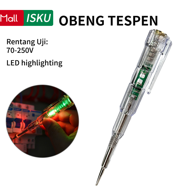 Jual ISKU Obeng Test Pencil Tester TesPen Obeng Tes with Indicator Dual ...