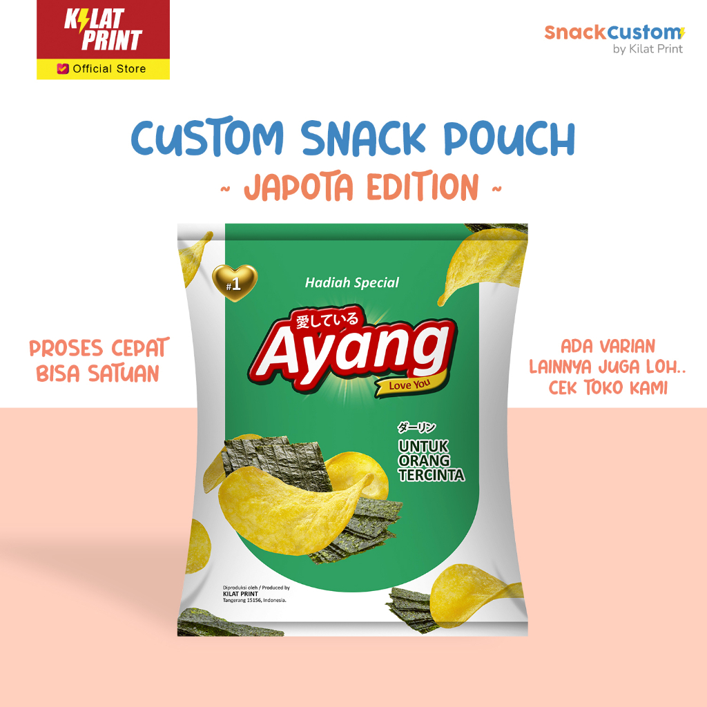 Jual Snack Custom Bungkus Pouch Jumbo Ala Japota Edition | Shopee Indonesia
