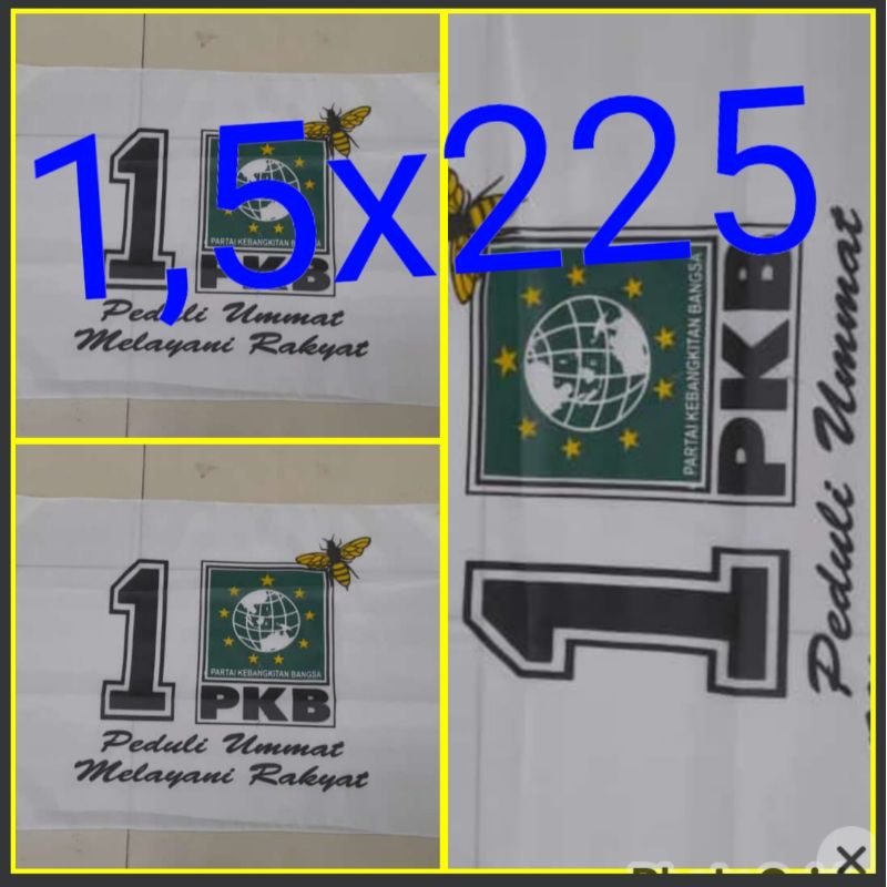 Jual BENDERA PARTAI KEBANGKITAN BANGSA 1,5X225CM BENDERA PARTAI PKB ...