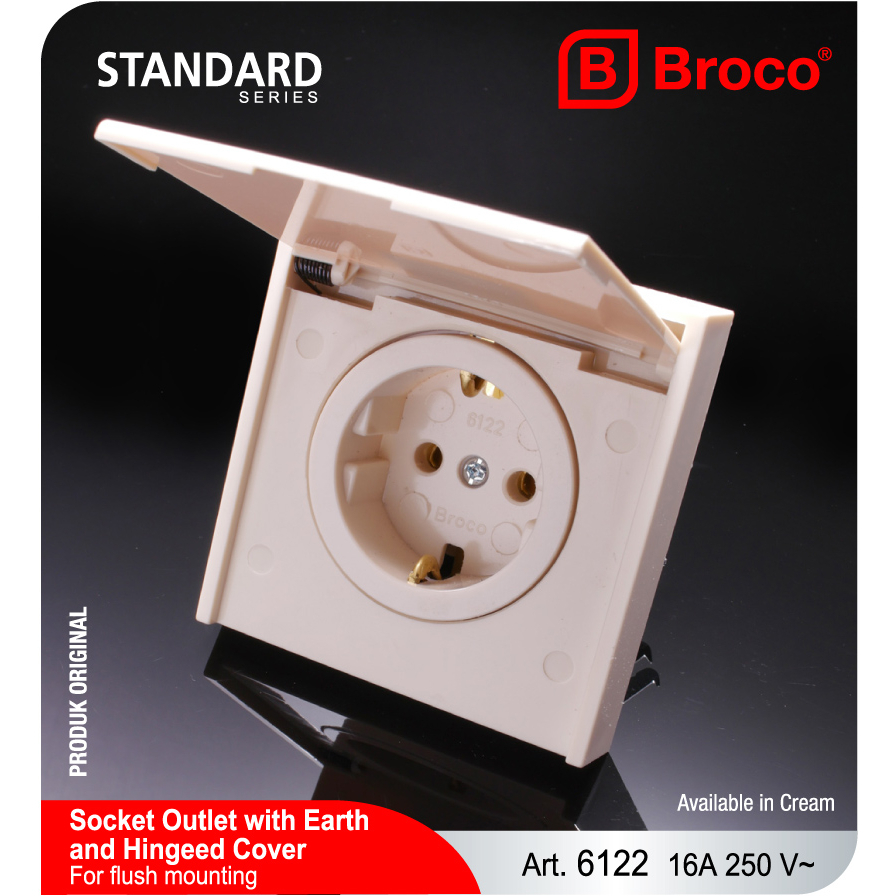 Jual Broco Electrical 6122 Stop Kontak IB Tutup | Shopee Indonesia
