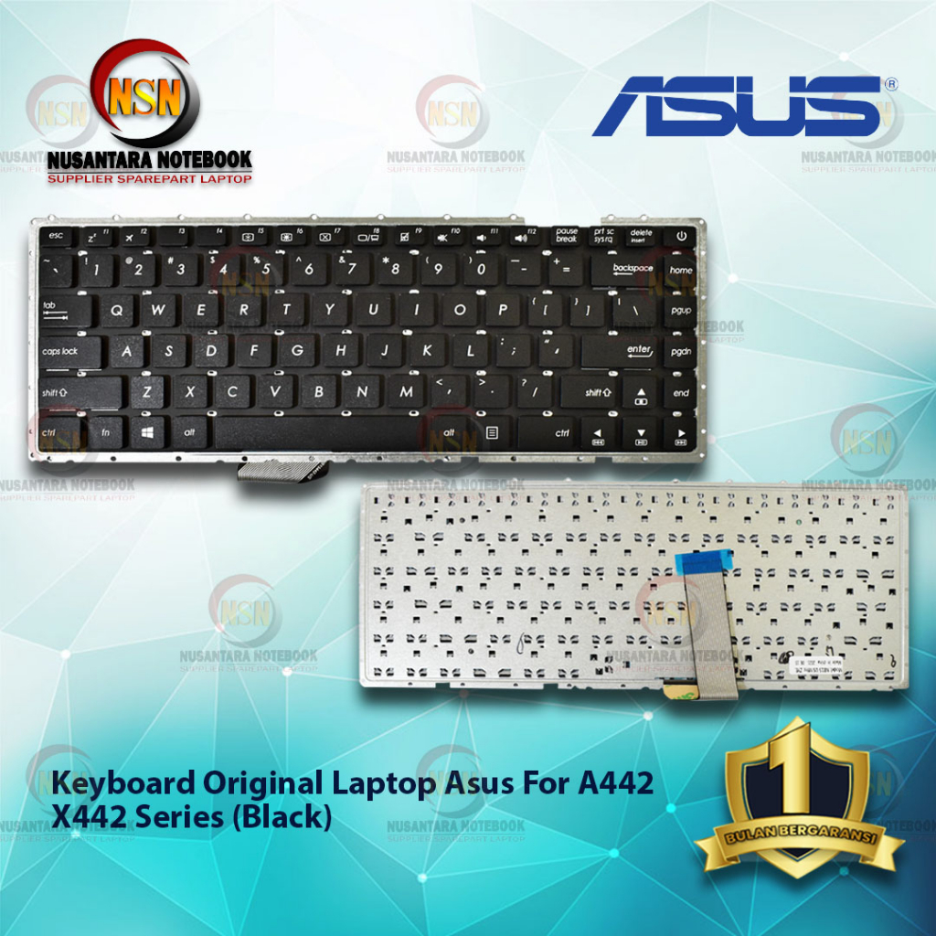 Jual Keyboard Original Laptop ASUS A442 X442 Series Hitam Black ...