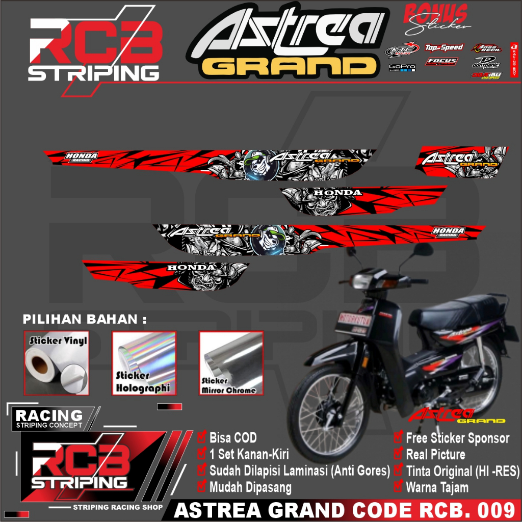 Jual Stiker Astrea Legenda Variasi Striping Honda Prima Grand Stiker ...