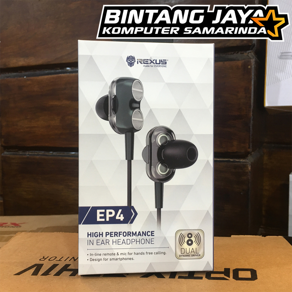 Jual Rexus Earphone Gaming EP4 Dual Driver With Mic | Shopee Indonesia