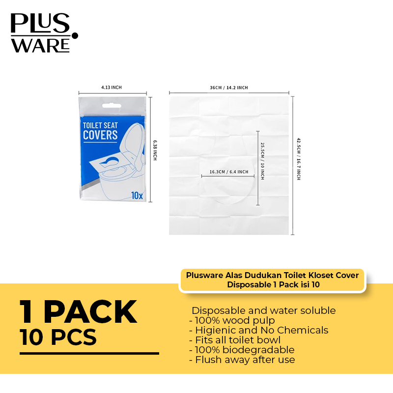 Jual Plusware Alas Dudukan Toilet Kloset Cover Disposable 1 Pack isi 10 ...