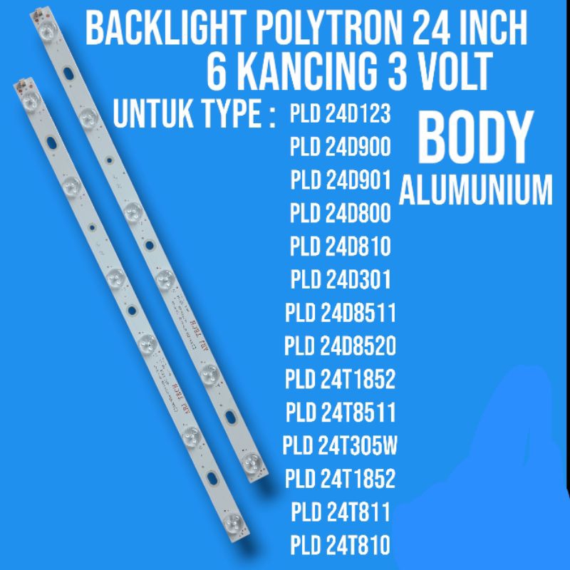 Jual BACKLIGHT TV LED POLYTRON 24 INCH 6K 3V | Shopee Indonesia