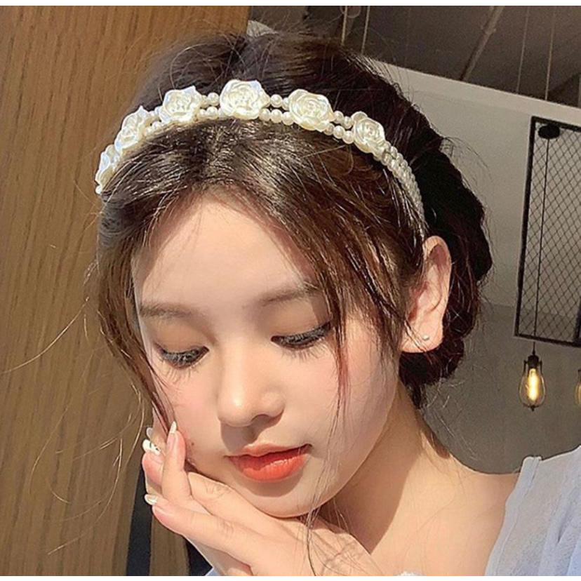 Jual Bando Korea Bunga Mutiara Cantik Winsstyle WB092 Aksesoris Wanita ...