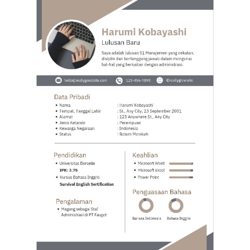 Jual Jasa Desain Resume / CV untuk melamar pekerjaan | Shopee Indonesia