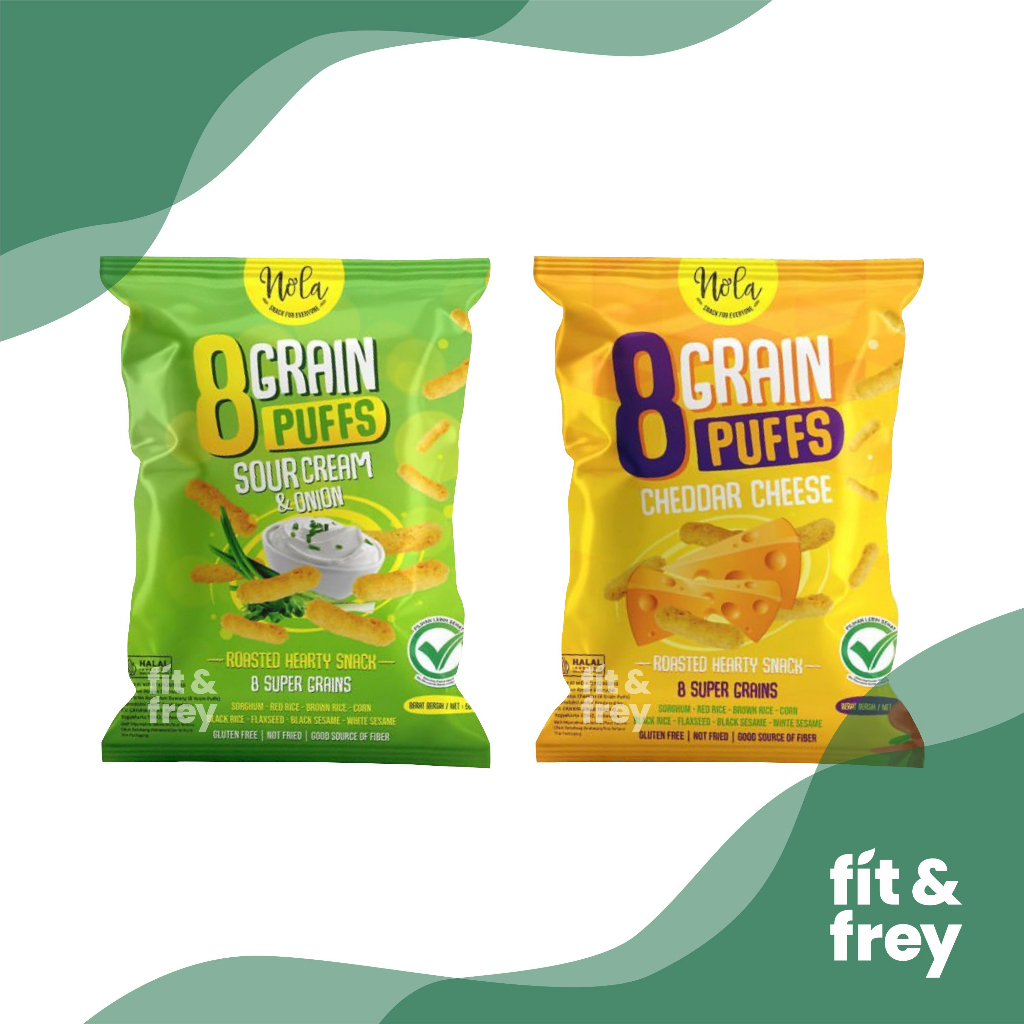 Jual NOLA 8 Grain Puffs 50g - Snack Sehat - Bebas Gluten - Sour Cream ...