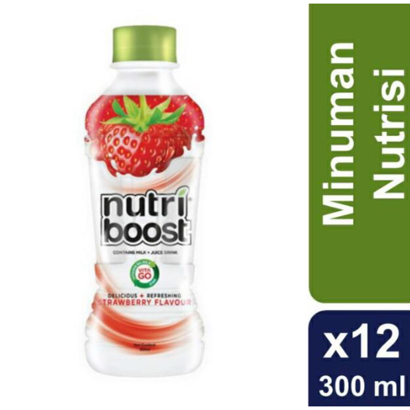 Jual nutri boost rasa stroberi 300mL (kartonan) | Shopee Indonesia