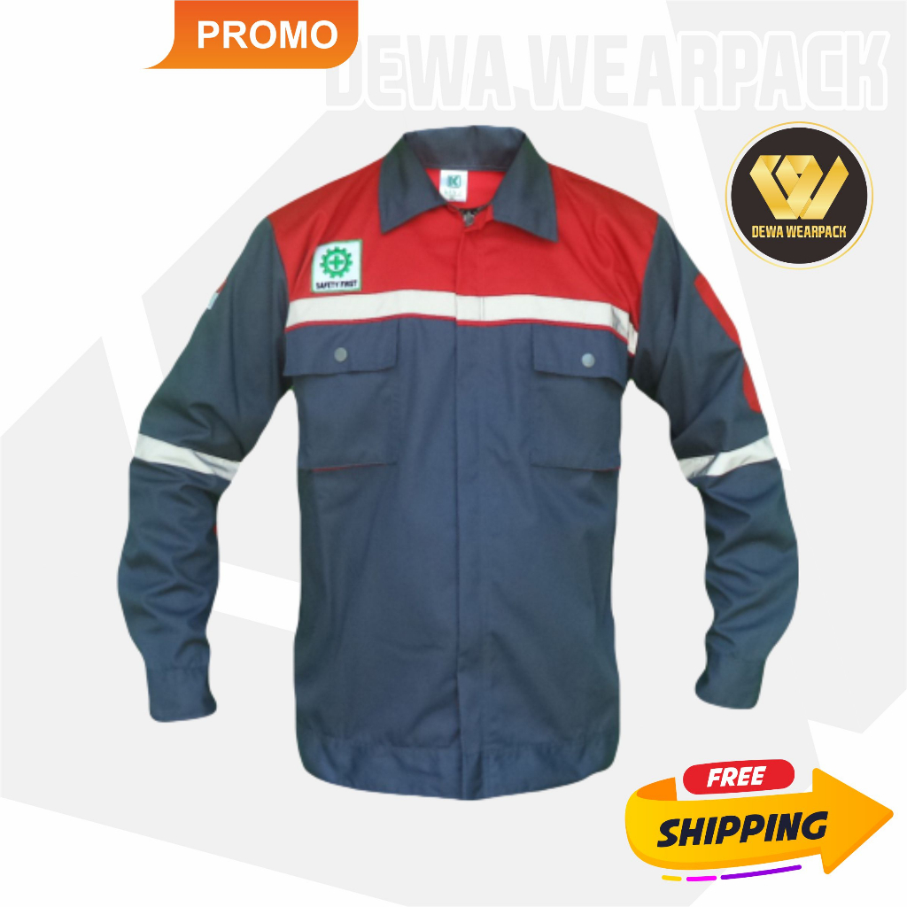Jual Dewa Wearpack Atasan Kemeja Safety Baju Sefty Lengan Panjang ...
