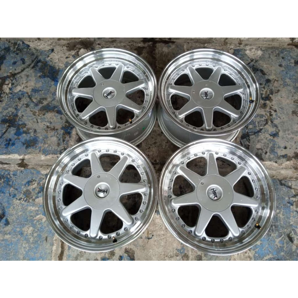 Jual velg racing bekas by hsr ring 17 baut 5x100/114 cocok sienta new ...