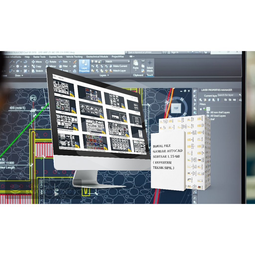 Jual sepaket kumpulan file gambar Autocad ( 1,75 GB ) untuk referensi ...