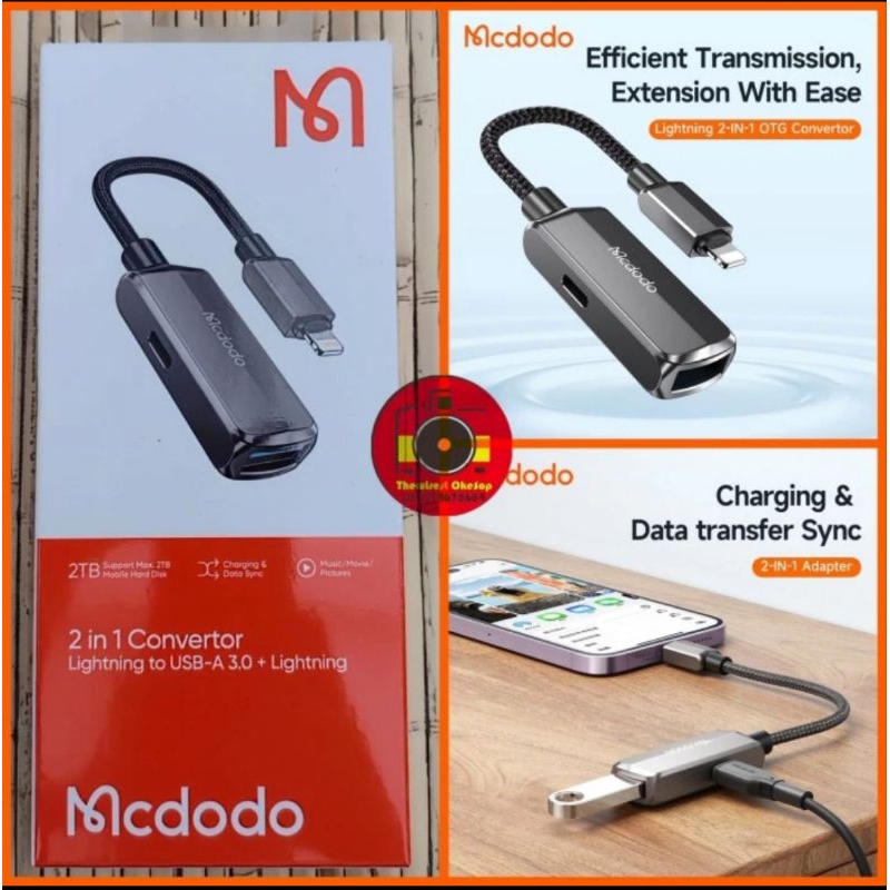 Jual Mcdodo CA-2690 Adapter Converter OTG iPhone Lightning male to USB ...